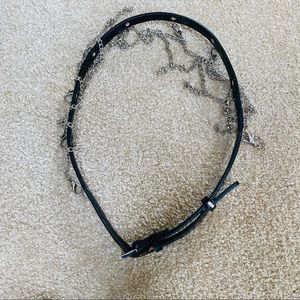 Hot Topic | Accessories | Vintage Punk Rock Studded Black Silver Chain ...